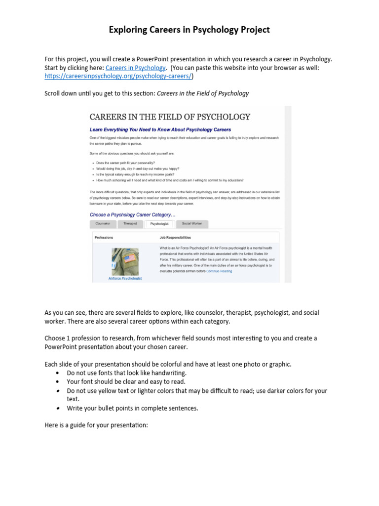 Exploring Careers in Psychology | PDF
