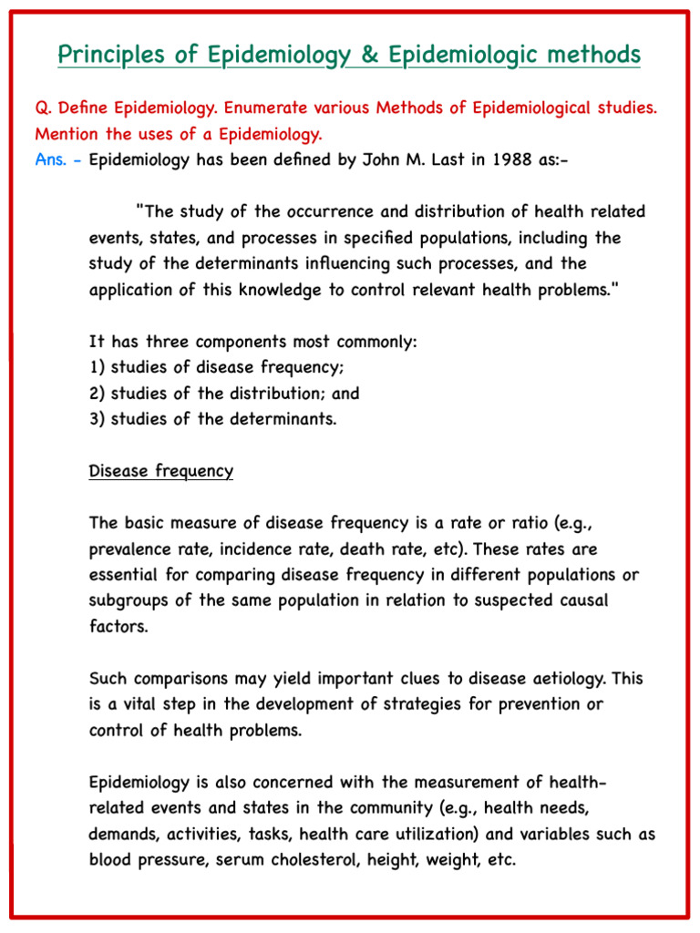 Principles of Epidemiology & Epidemiologic Methods | PDF | Vaccines ...