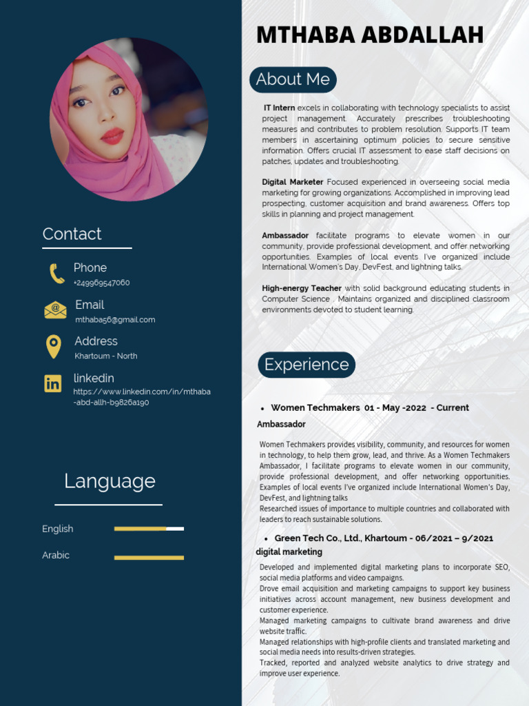 Mthaba Abdallah CV | PDF | Digital Marketing | Social Media