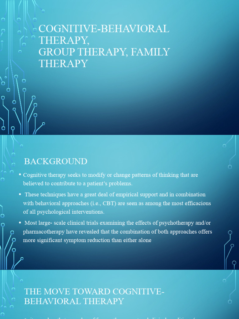 Cognitive-Behavioral Therapy | PDF | Dialectical Behavior Therapy ...