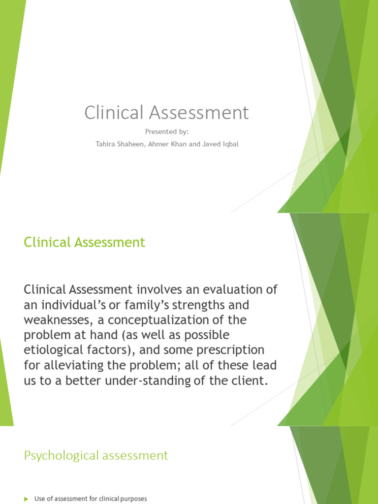 Clinical Assessment - Tahira | PDF | Psychology | Clinical Psychology