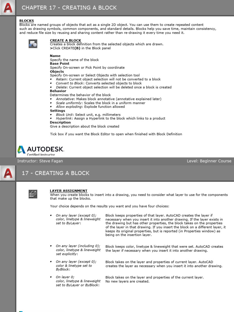 Creating and Managing Blocks in AutoCAD | PDF | Engineering Tolerance ...