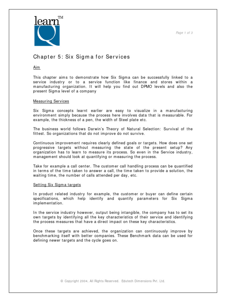 Chapter 5 | PDF | Six Sigma | Standard Deviation