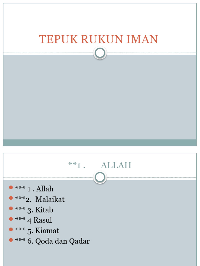 Tepuk Rukun Iman | PDF