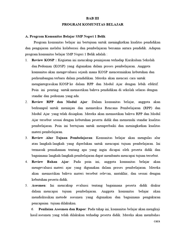 Contoh Laporan Kombel | PDF | Karier & Perkembangan