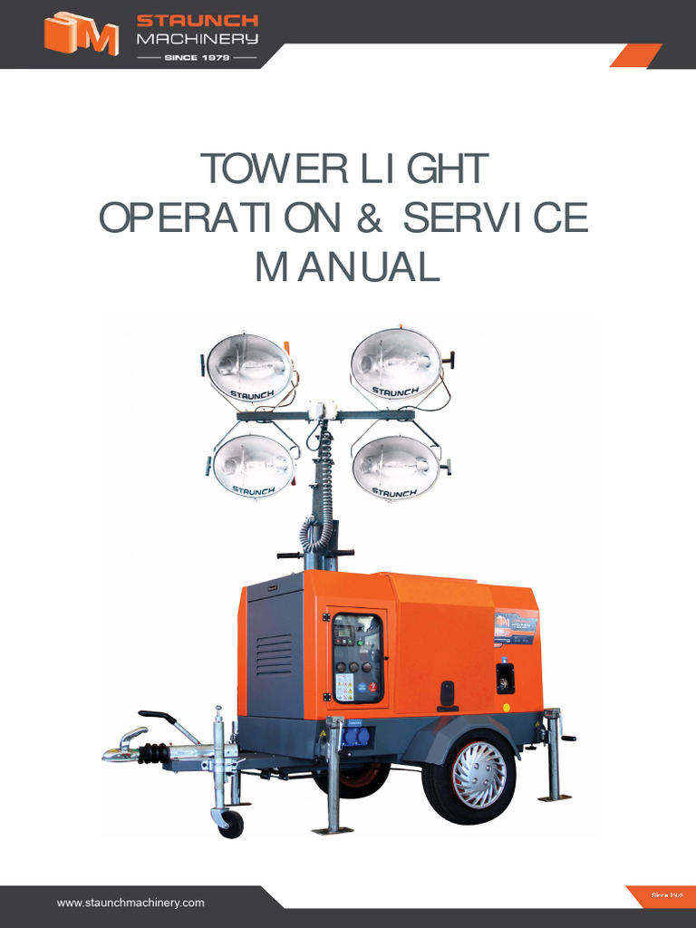 Tower Light Manual.. | PDF | Piston | Diesel Engine