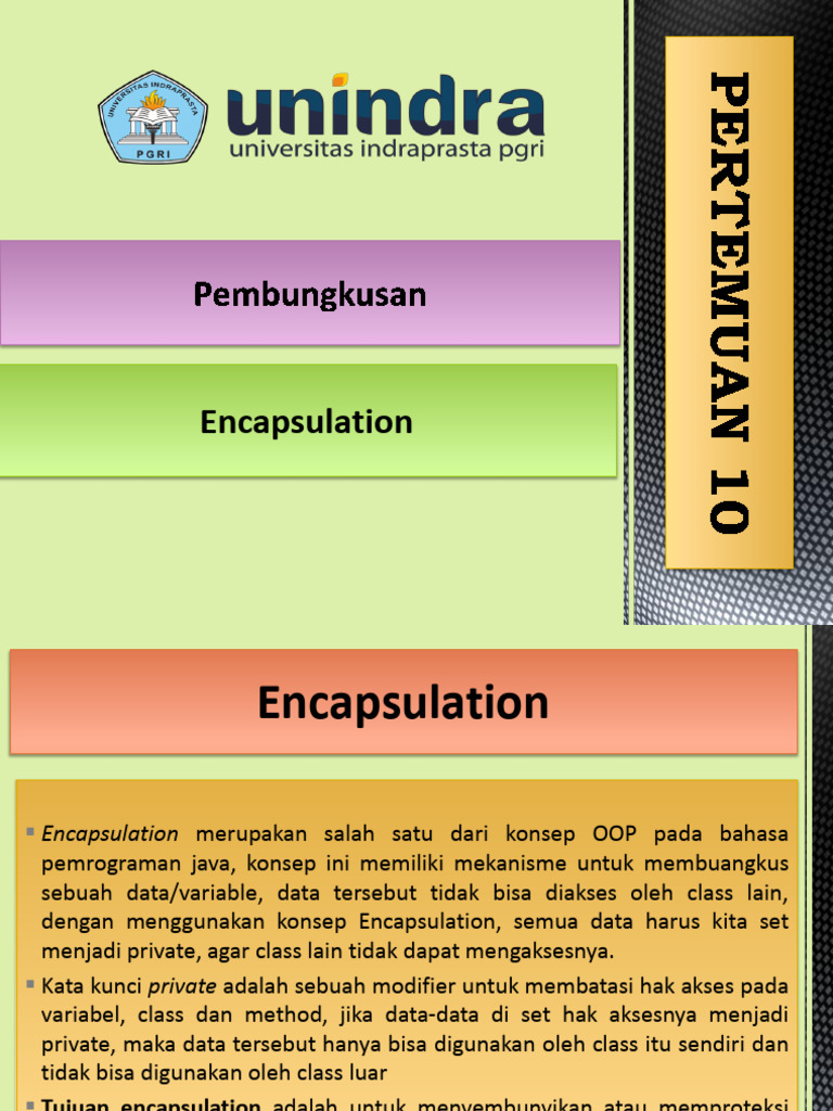 Memahami Encapsulation dalam OOP Java | PDF