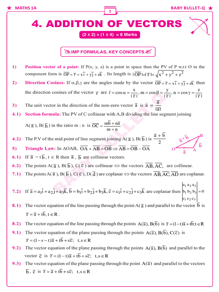 4 Addition of Vectors | PDF | Line (Geometry) | Euclidean Vector