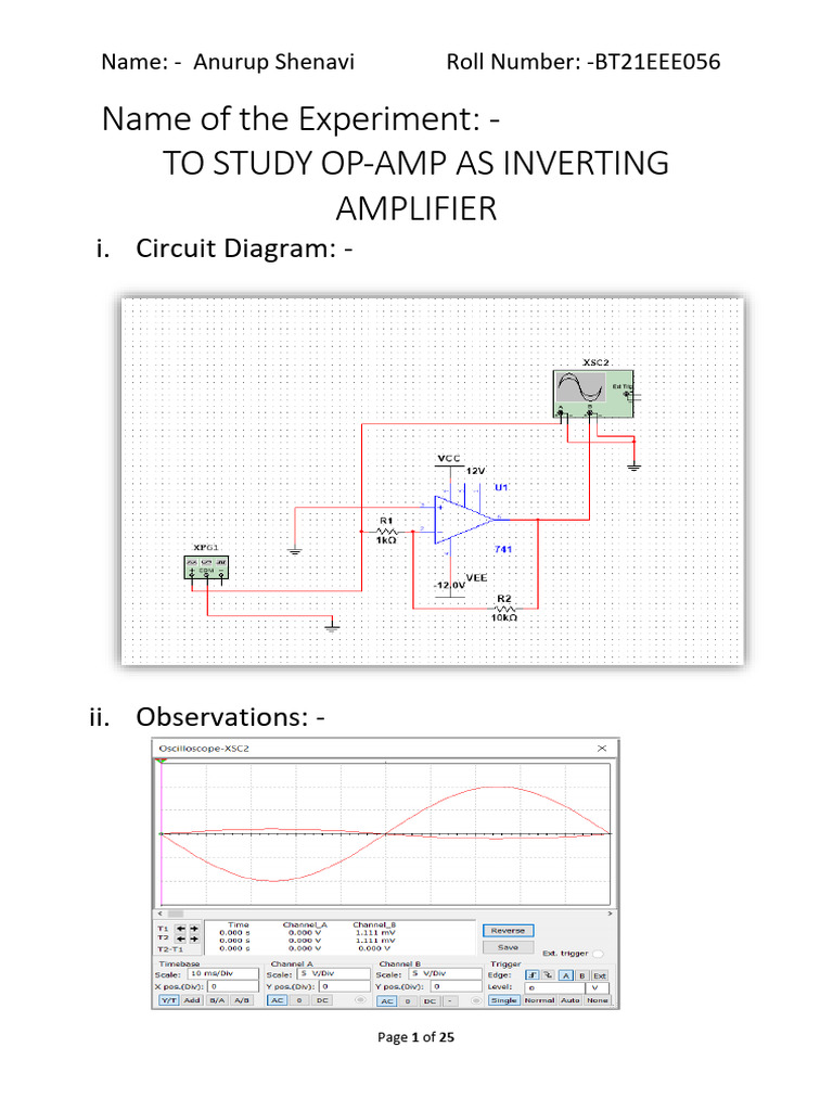 Exp 1 To 8 | PDF | Operational Amplifier | Rectifier