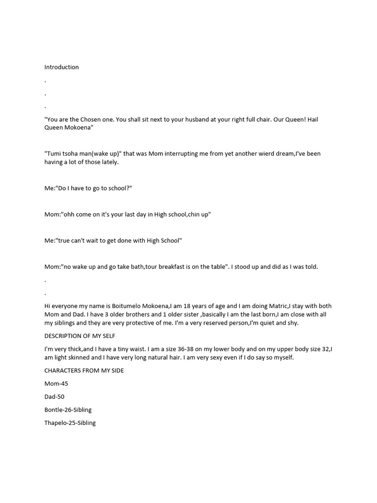 Boitumelo The Chosen One | PDF