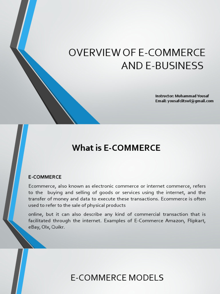 Lecture 2 E-Commerce and E-Business-1 | PDF | E Commerce | Electronic Business