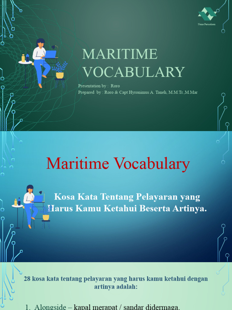 Maritime Vocabulary - pptx1 | PDF | Perjalanan | Kajian Bahasa Asing
