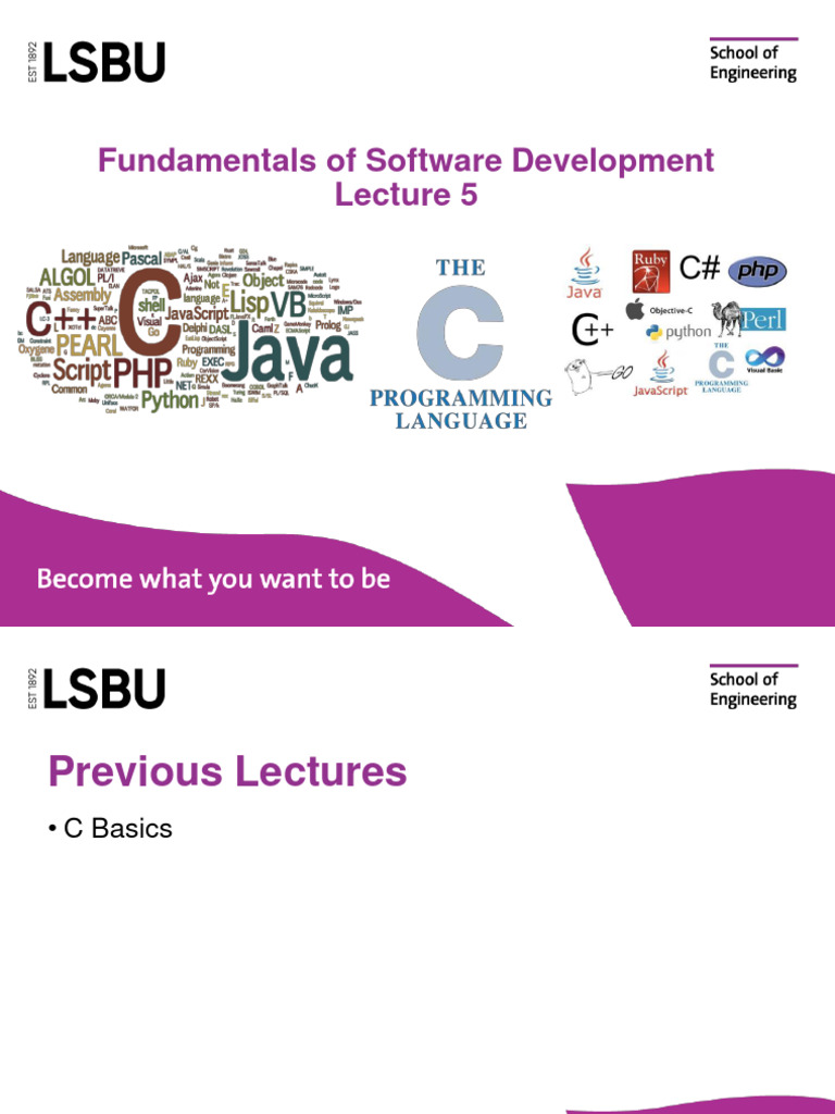 Lecture 5 | PDF | C (Programming Language) | Control Flow