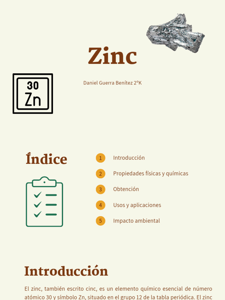 Zinc | PDF | Zinc | Minería