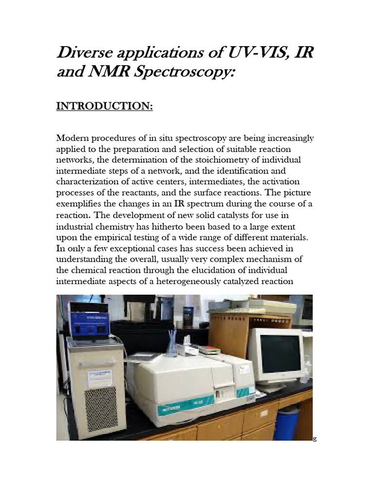 Diverse Applications of Spectros | PDF | Nuclear Magnetic Resonance | Ultraviolet–Visible ...