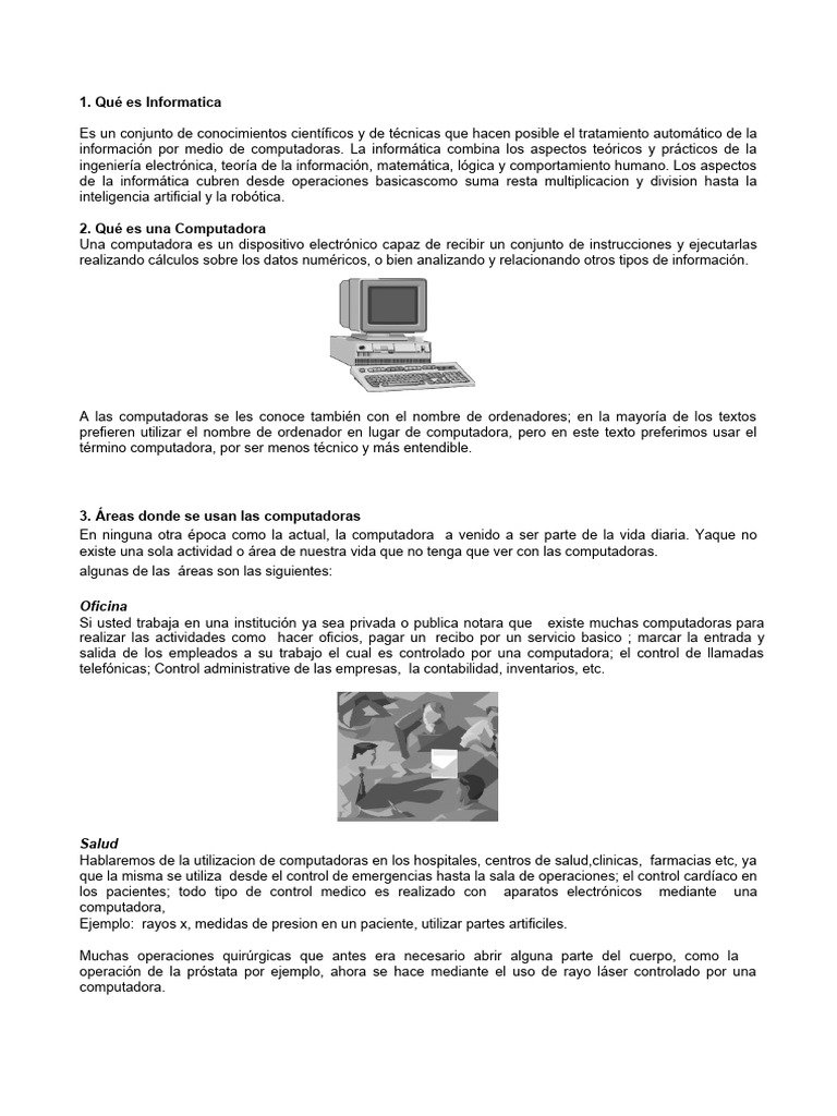 Qué-es-Informatica | PDF | Informática | Hardware de la computadora