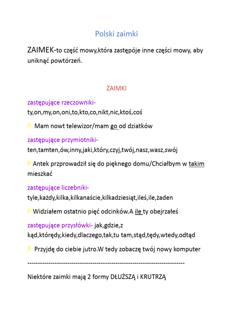 ZAIMKI | PDF