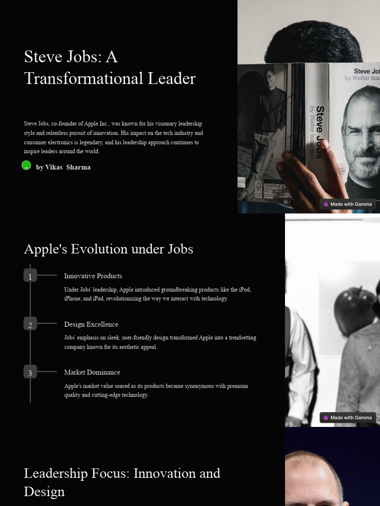Steve Jobs: Leadership and Innovation Insights | PDF | Apple Inc ...