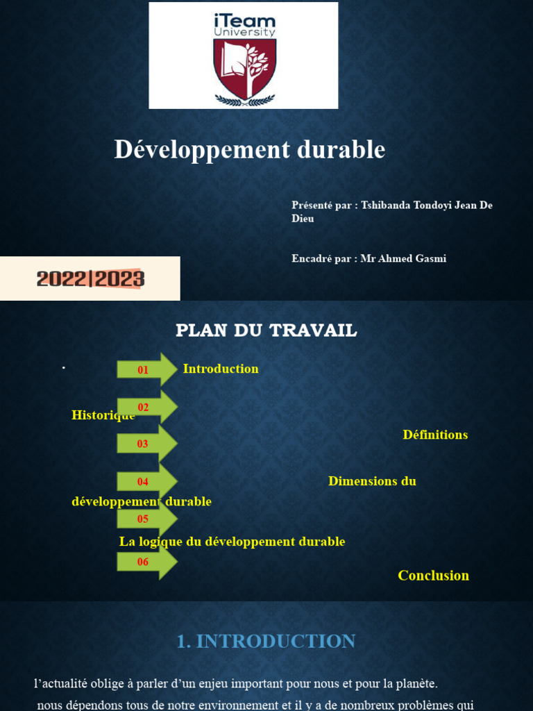 Developpement Durable | PDF | Développement durable | Environnement naturel