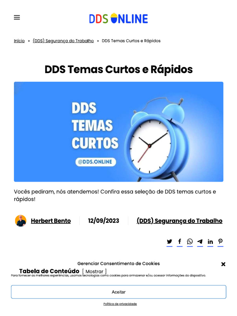 DDS Temas Curtos e Rápidos 2024 | PDF
