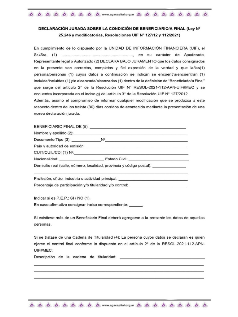 Beneficiario Final | PDF
