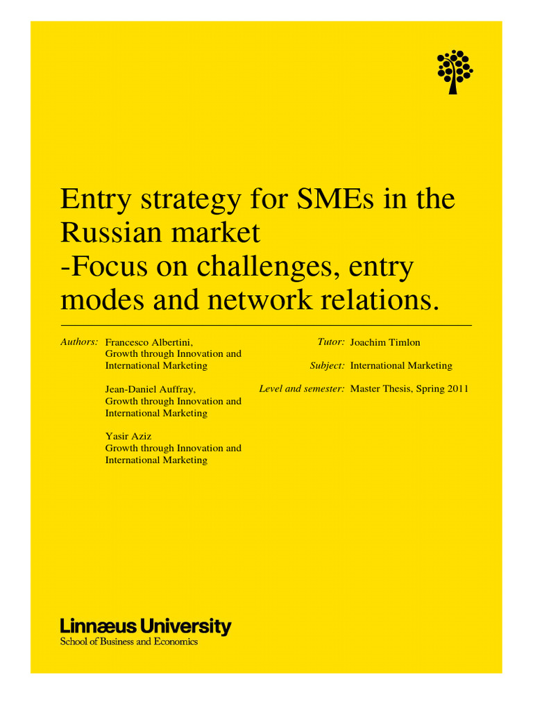 Entry Strategy For Russia | PDF | Validity (Statistics) | Qualitative ...