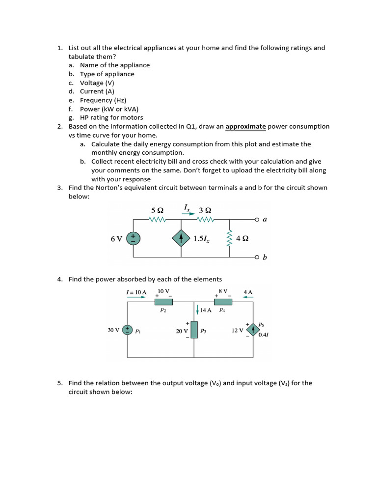 Practise Problems | PDF | Electrical Network | Electromagnetism