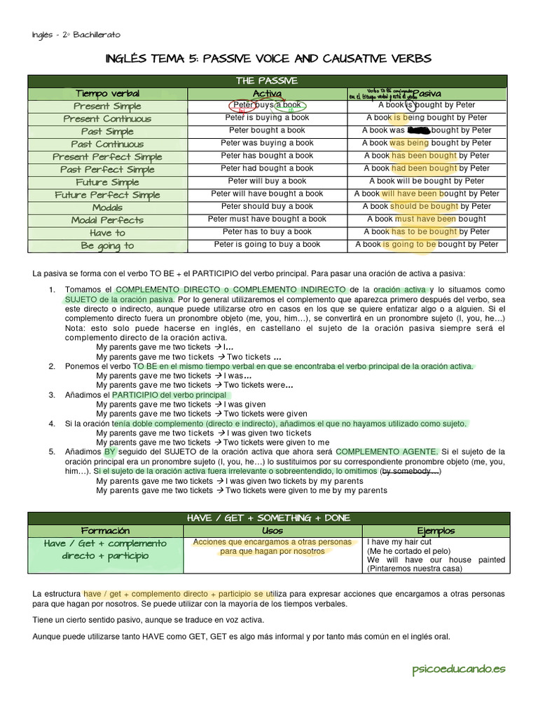 Passive-voice-and-causative-verbs | PDF | Syntax | Linguistic Typology