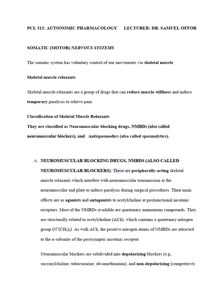 PCL 312 Modified - 040530 | PDF | Neuromuscular Junction | Acetylcholine