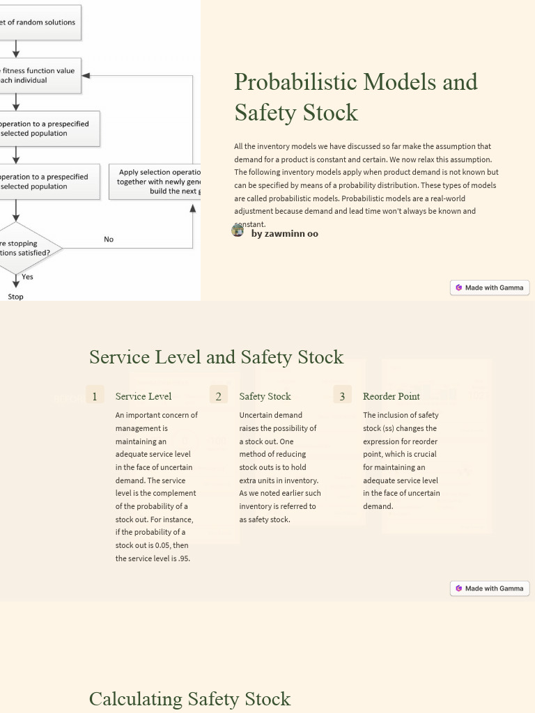 Probabilistic Models and Safety Stock | PDF | Inventory | Business
