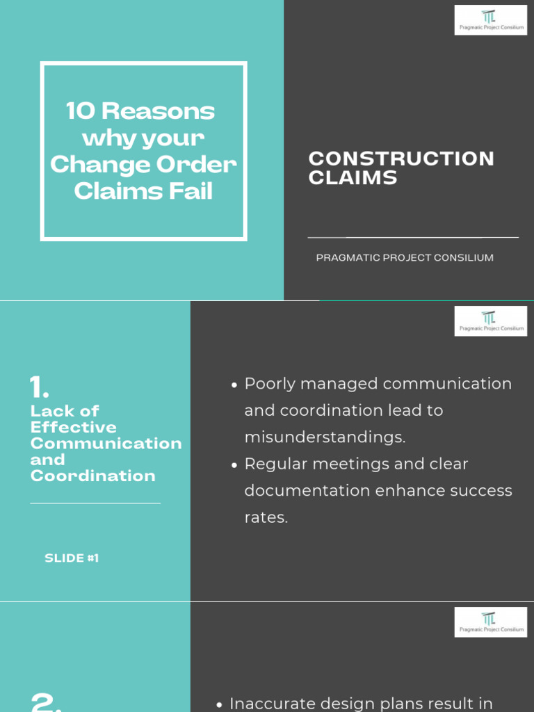 10 Reasons Why Change Order Claims Fail | PDF | Business