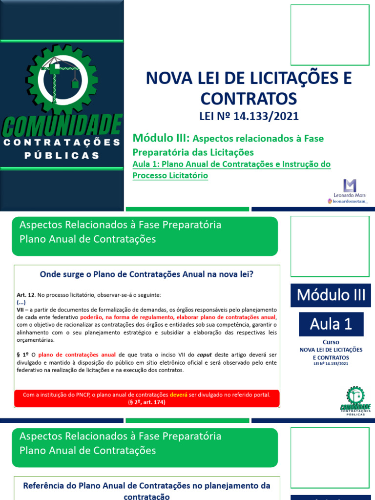 Aula 1 - NOVA - LEI - MODULOIII - AULA1 | PDF