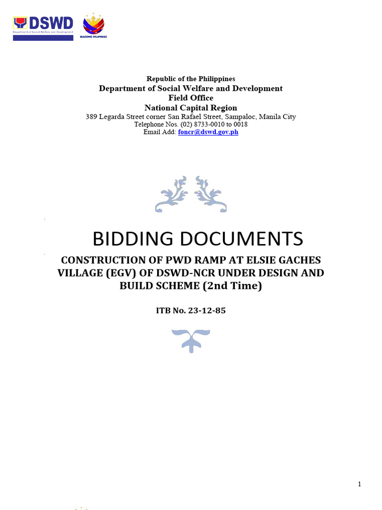 Itb No. 23-12-85 | PDF | Procurement | Government Procurement In The ...