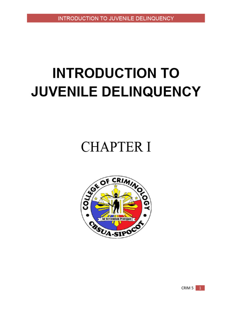 Crim 5 Module 1 | PDF | Juvenile Delinquency | Juvenile Court