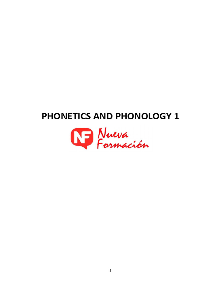 Booklet - Phonetics and Phonology | PDF | Phoneme | Consonant