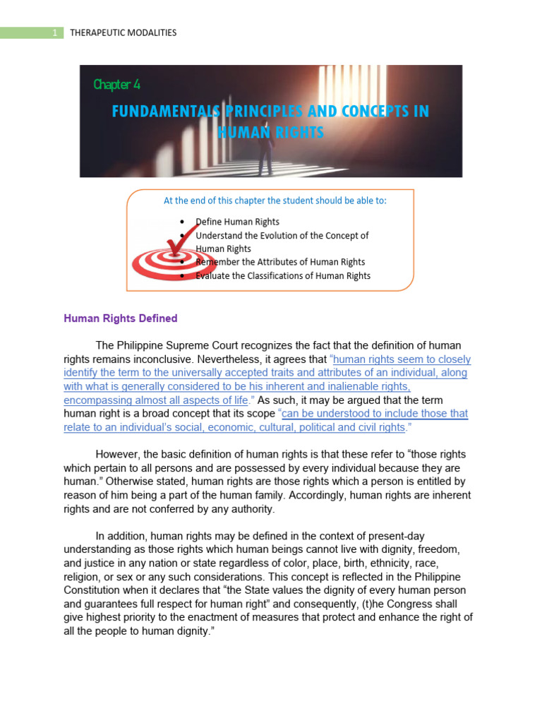 Chapter 4 - Fundamental Principles and Concepts in Human Rights | PDF ...