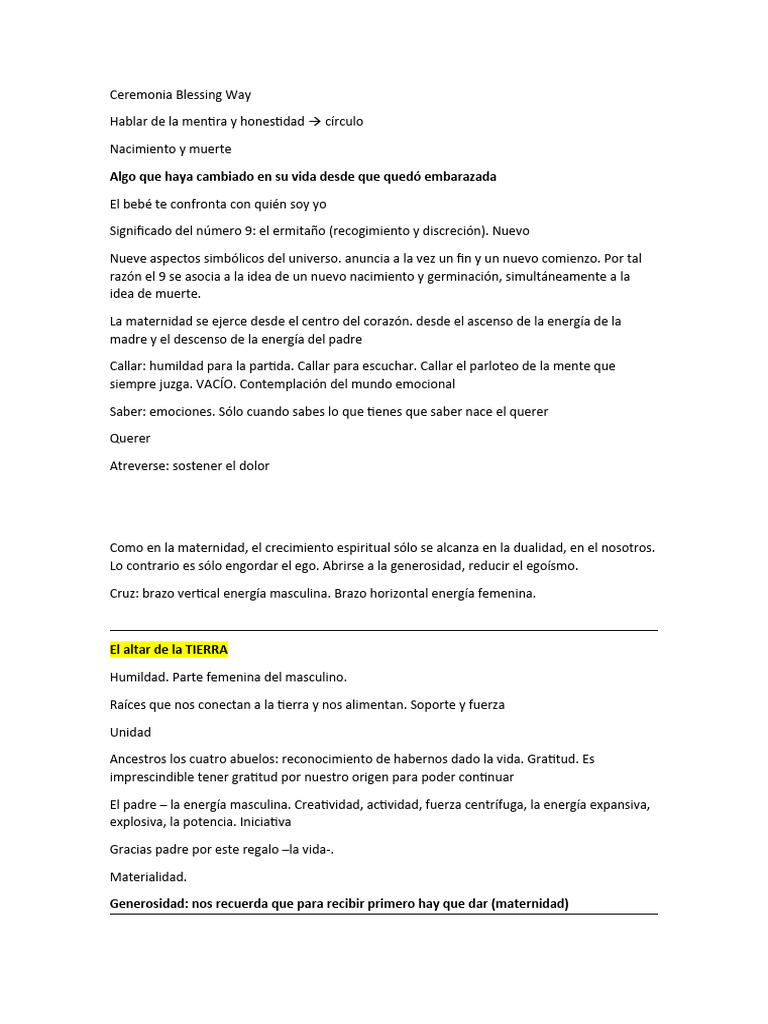 Ceremonia Blessing Way: Ritual y Significado | PDF | Amor