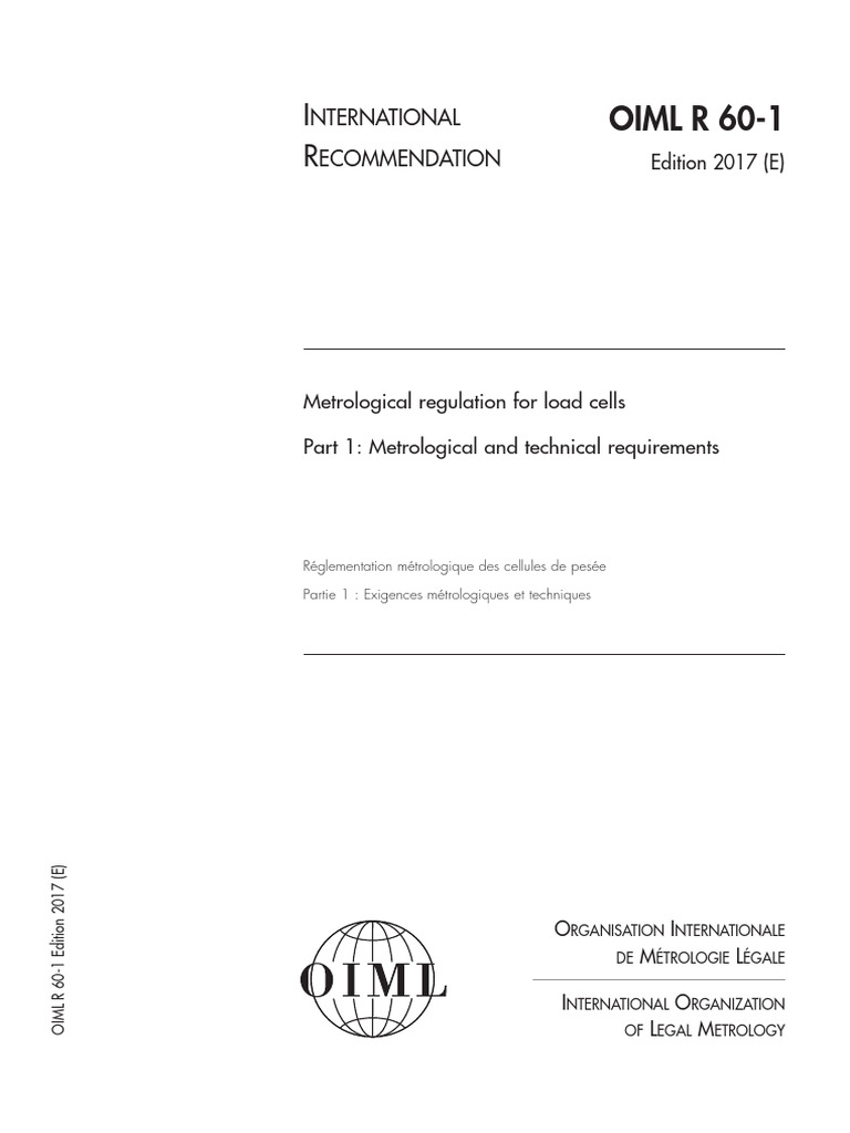 OIML Load - Cells - R60 | PDF | Electrical Engineering | Physical Sciences