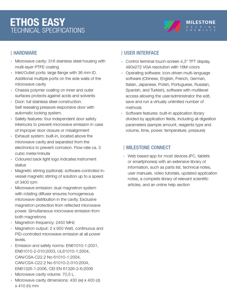 ETHOS EASY Technical Specifications | PDF | Application Software ...