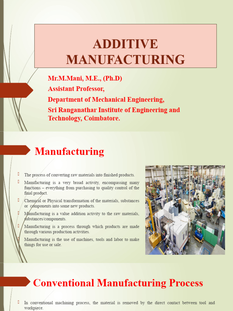 Additive Manufacturing | PDF | 3 D Printing | Machining