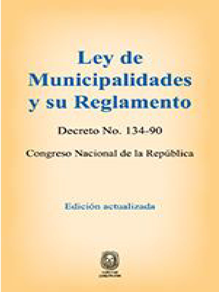 Ley de Municipalidades | PDF
