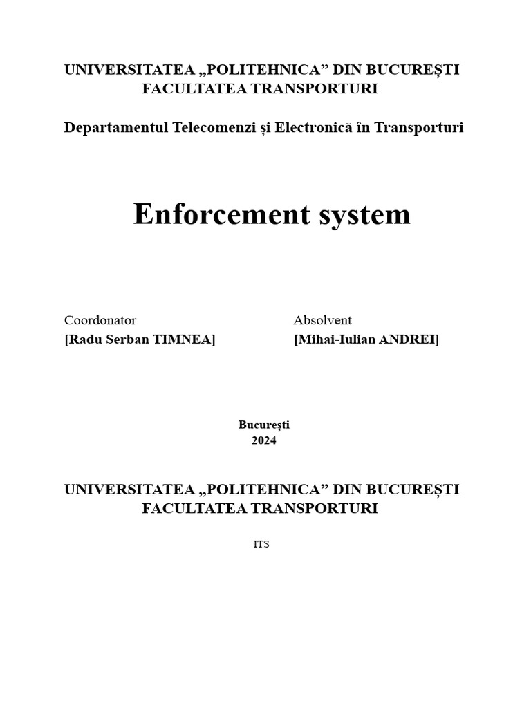 Andrei Mihai Iulian PROIECT | PDF | Traffic | Traffic Light