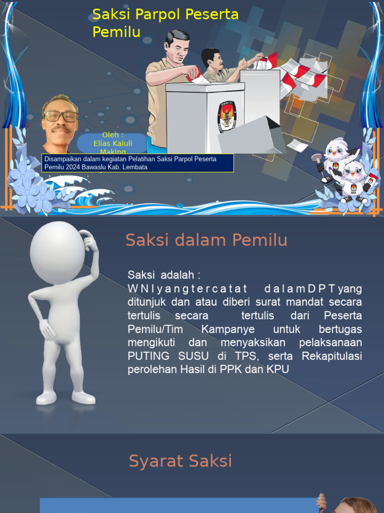 Panduan Saksi Pemilu 2024 | PDF | Hukum