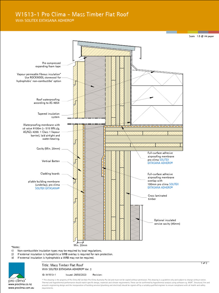 Mass Timber Flat Roof, SOLITEX ADHERO | PDF