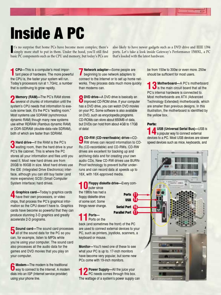 PC Por Dentro | PDF | Personal Computers | Usb