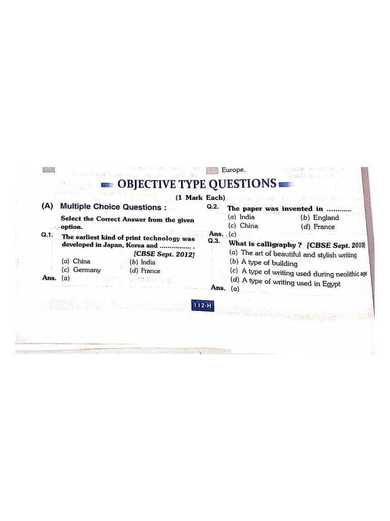 Objective of Print Culture CL 10 | PDF