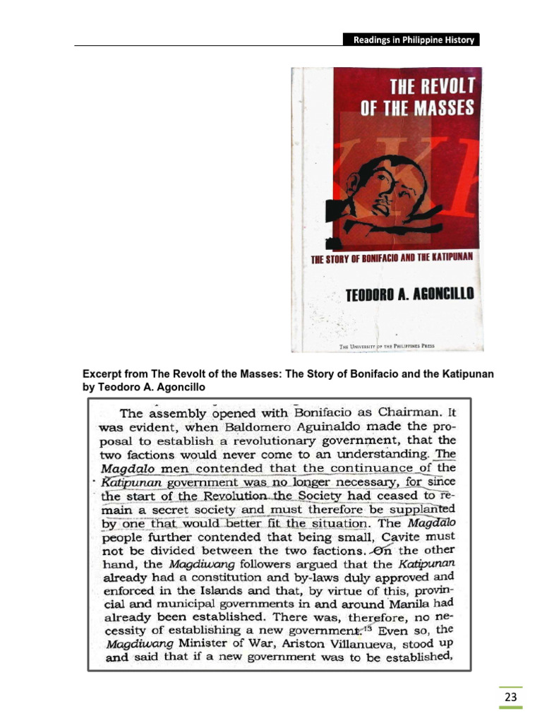 Agoncillo-Revolt of The Masses | PDF