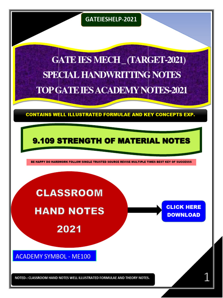 GATE IES Mechanical Engineering Notes | PDF | Computers