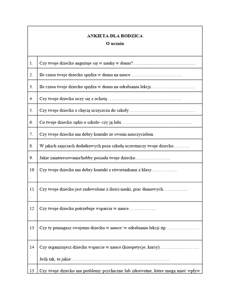 Wywiad Obserwacja | PDF