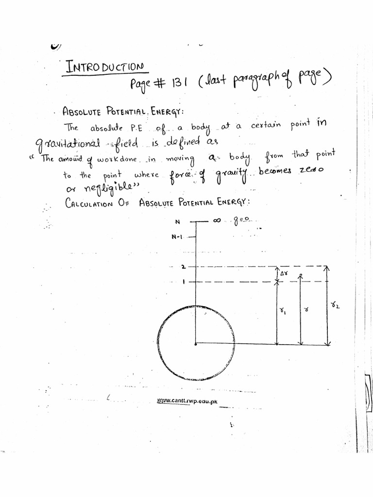 Absolute Potential Energy | PDF
